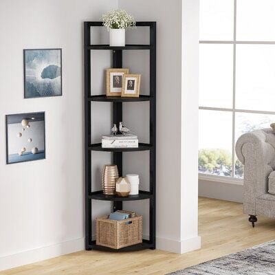 Wooden black Corner Display shelf, Furniture & Home Living, Furniture ...