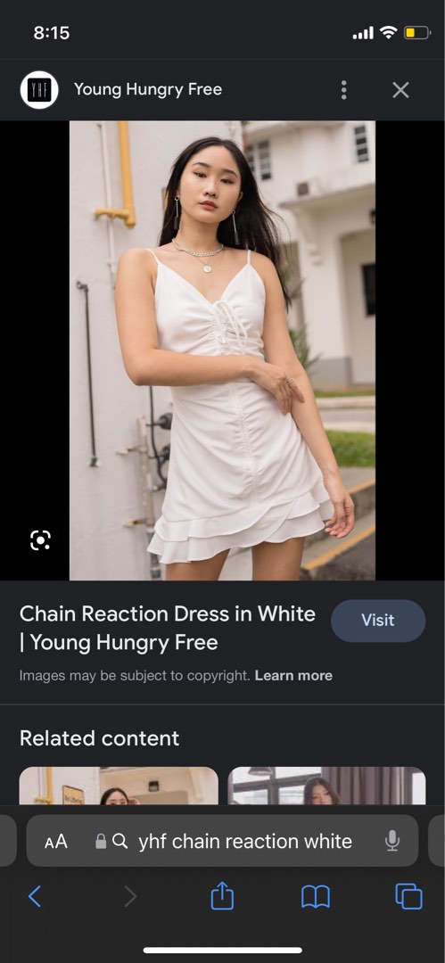 Yhf chain reaction dress in white, Women's Fashion, Dresses & Sets ...