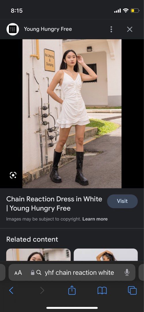 Yhf chain reaction dress in white, Women's Fashion, Dresses & Sets ...