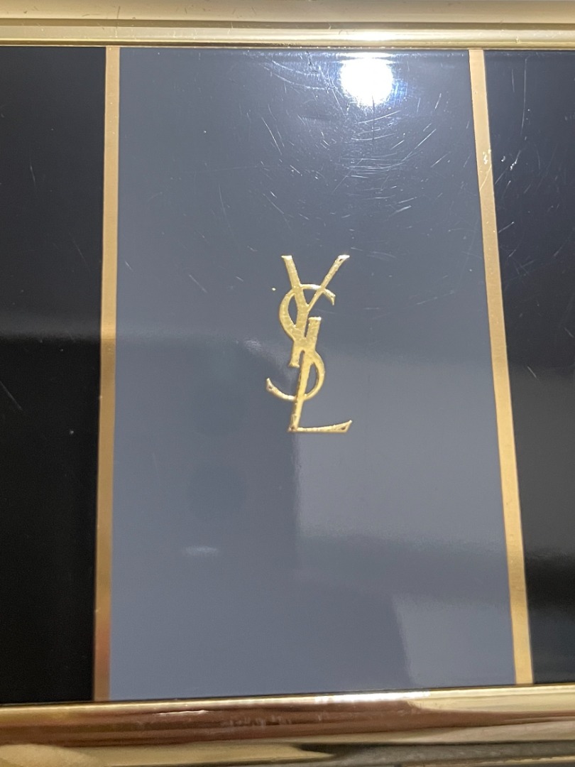 YSL Yves Saint Laurent Cigarette Case or Holder/Card Case (Grey Black ...