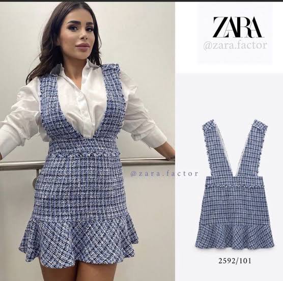 Zara textured pinafore, Women's Fashion, Dresses & Sets, Dresses on ...