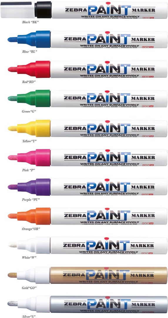 Zebra Oil-based Paint Marker - Medium Point, Hobbies & Toys, Stationery ...
