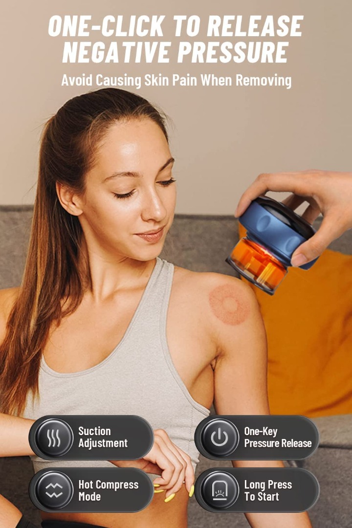 12 Levels Intensity Electric Cupping Therapy Machine, 3 in 1 Vacuum ...