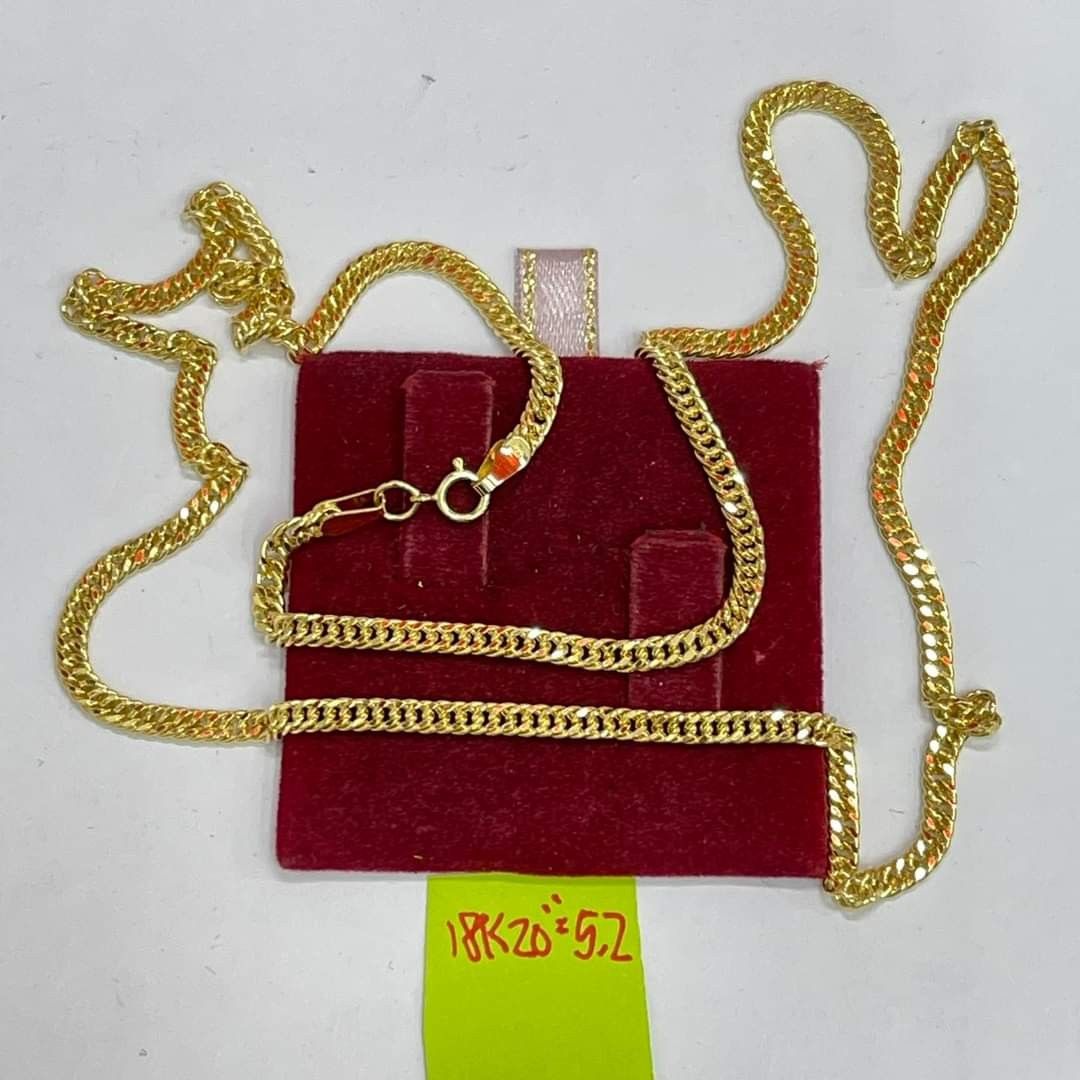 18K Saudi Gold Japan Style Chain, Women's Fashion, Jewelry & Organizers ...