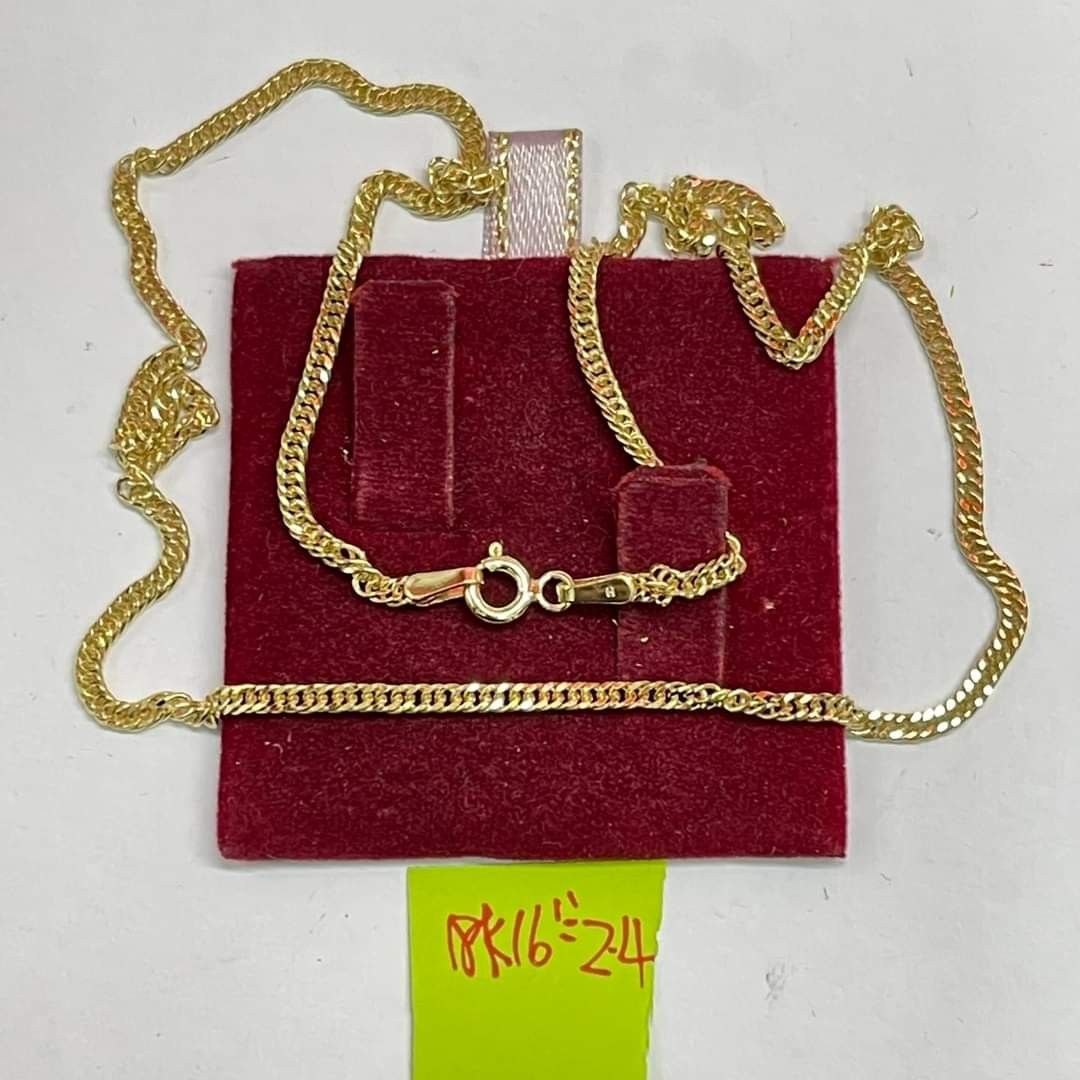 18K Saudi Gold Japan Style Chain, Women's Fashion, Jewelry & Organizers ...