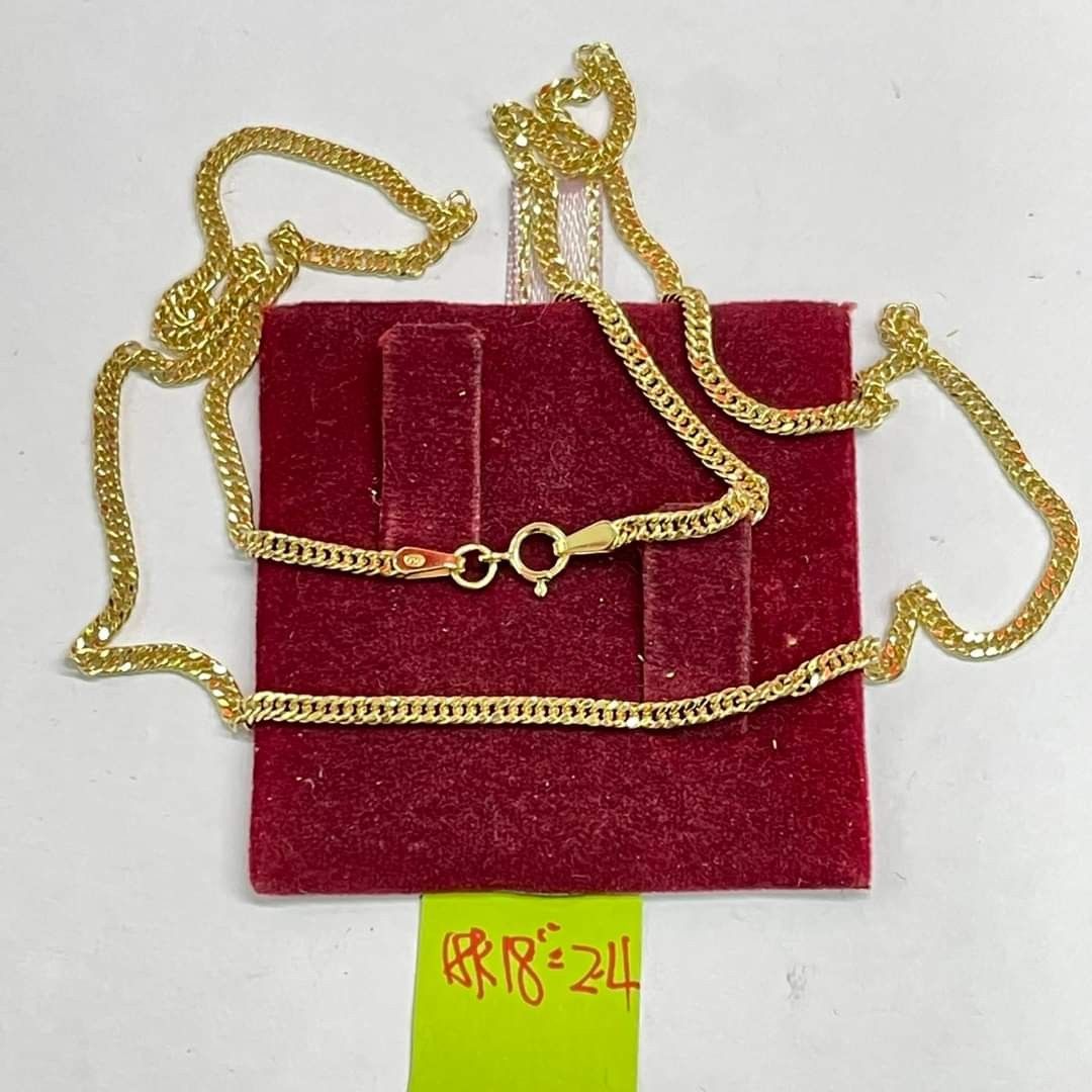 18K Saudi Gold Japan Style Chain, Women's Fashion, Jewelry & Organizers ...