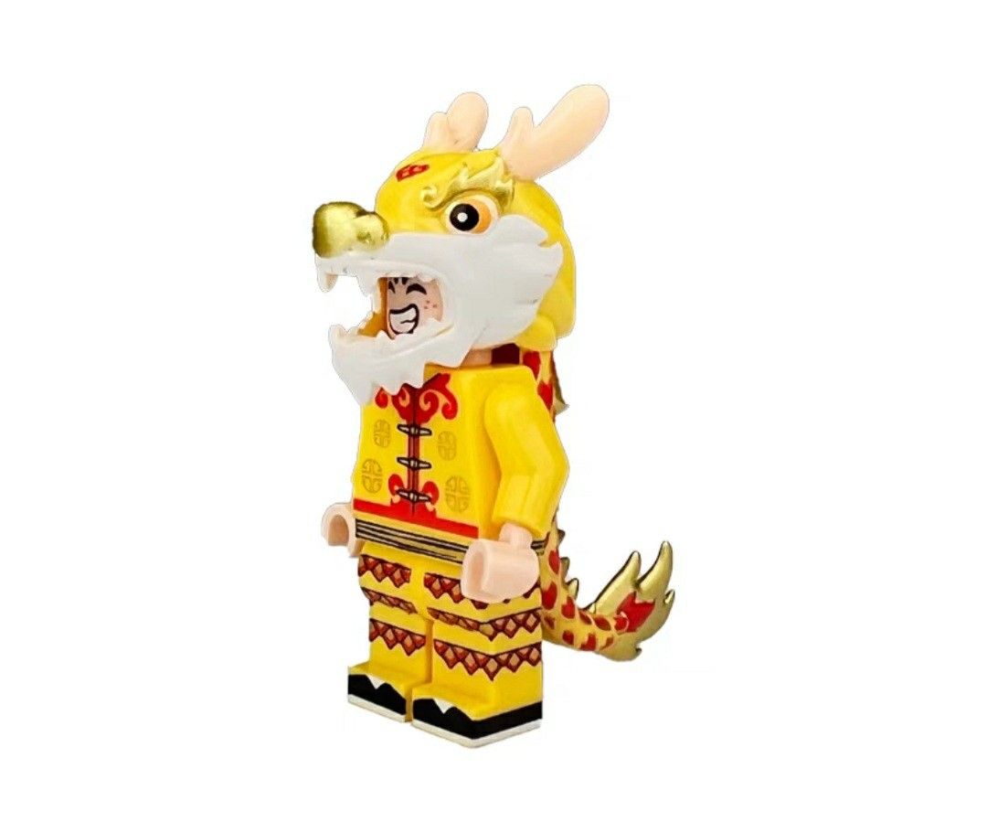 3rd Party Lego Compatible CNY Dragon Dance Mascot Minifigures, Hobbies ...