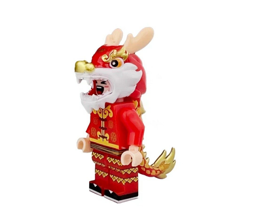 3rd Party Lego Compatible CNY Dragon Dance Mascot Minifigures, Hobbies ...