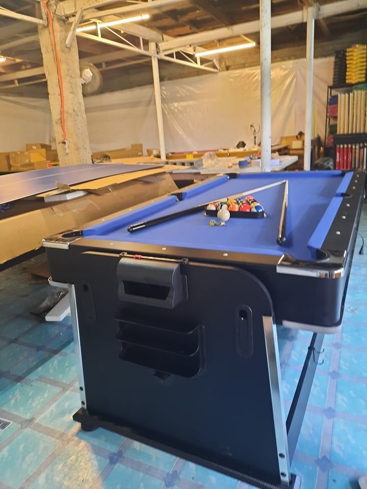 4x7 ft. 4in1 Rotating Multi-Gaming Table with Rack, Sports Equipment ...