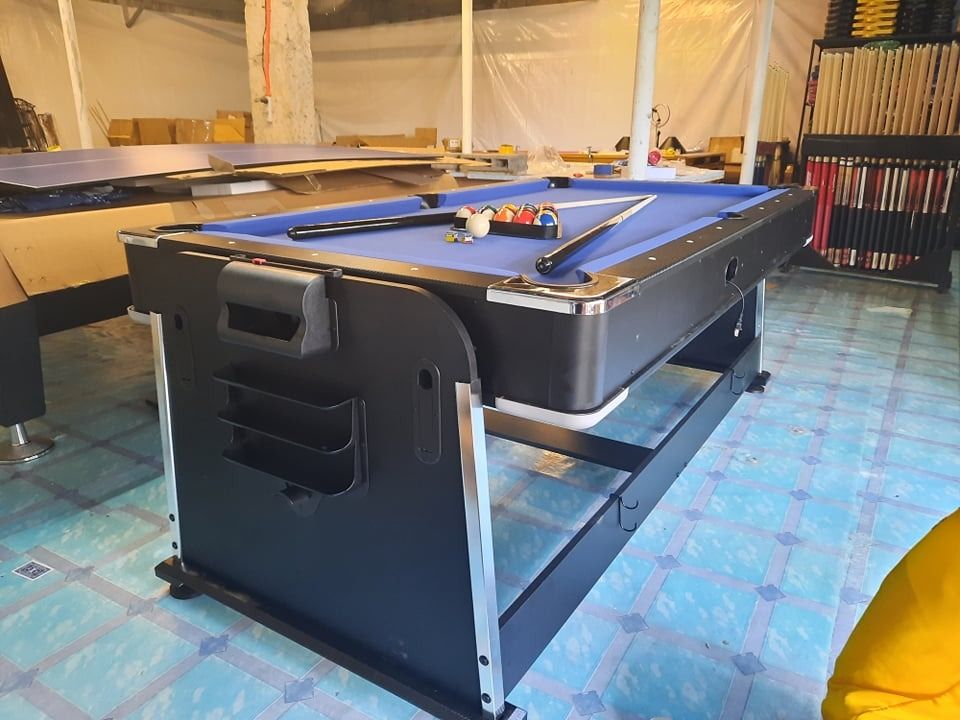 4x7 ft. 4in1 Rotating Multi-Gaming Table with Rack, Sports Equipment ...