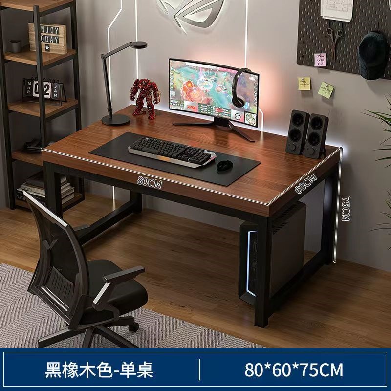 實木鋼架構電腦桌 電腦檯 書桌 書檯 學習寫字桌 辦公桌 computer desk computer desk desk, 傢俬＆家居, 傢 ...