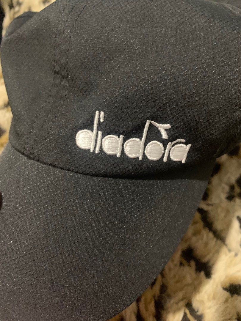 二手 古著 diadora 機能 老帽 棒球帽cap, 他的時尚, 手錶及配件, 帽子在旋轉拍賣