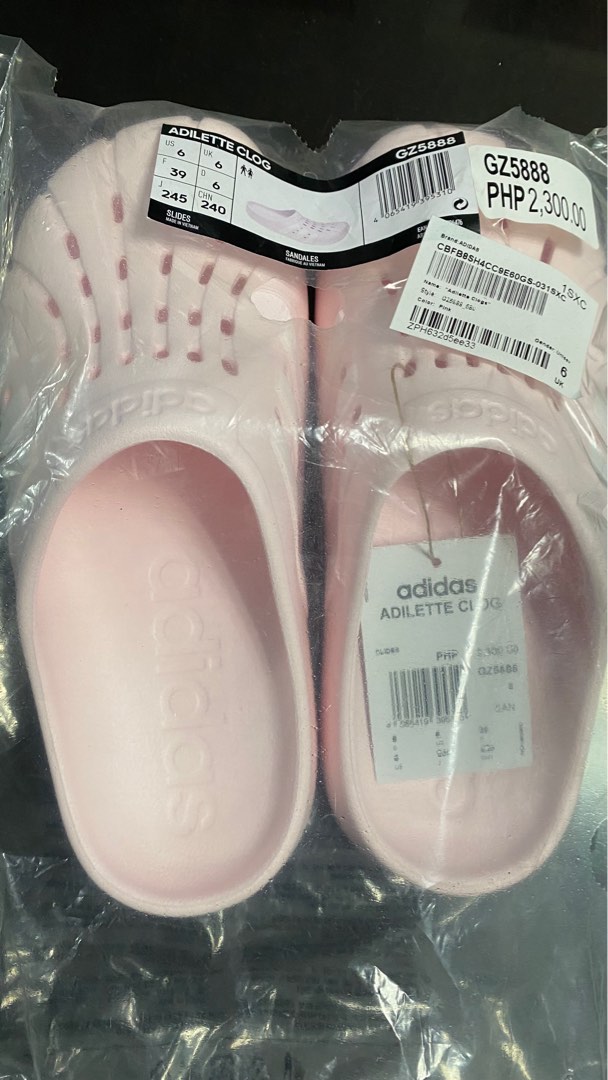 Adidas Adilette Clog Pink, Women's Fashion, Footwear, Slippers and ...