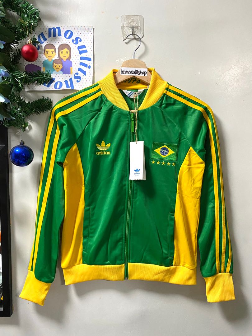 ADIDAS TRACK JACKET BRASIL 3 stripes for women, Women's Fashion, Coats ...