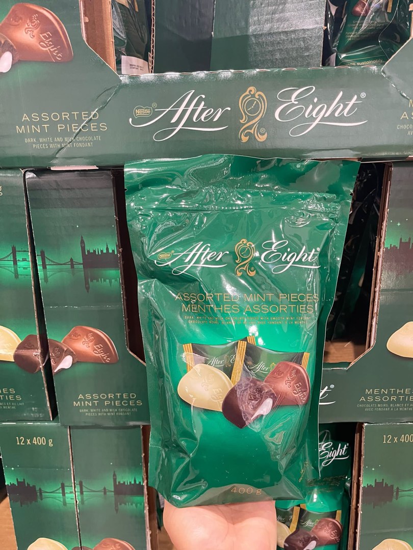 After Eight Assorted Mint Pieces 雀巢經典薄荷朱古力薄片 400g, 預購 - Carousell