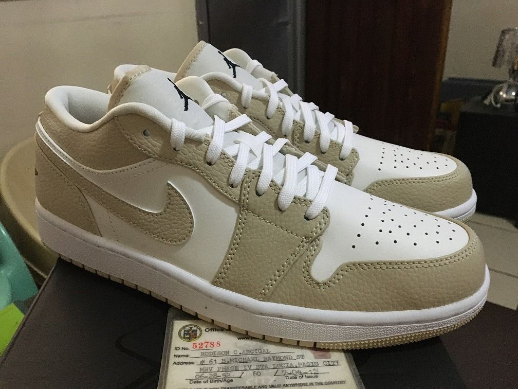 Air Jordan 1 Low SE Sail Rattan FB7168-121 SIZE 9.5 BNDS, Men's Fashion ...