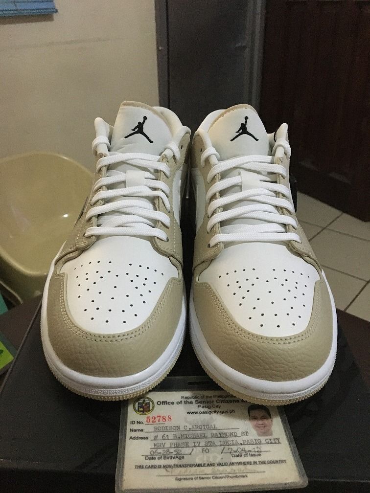 Air Jordan 1 Low SE Sail Rattan FB7168-121 SIZE 9.5 BNDS, Men's Fashion ...