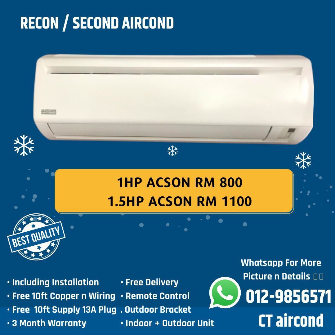 Aircond Acson 1.5hp Acc48, TV & Home Appliances, Air Conditioners ...