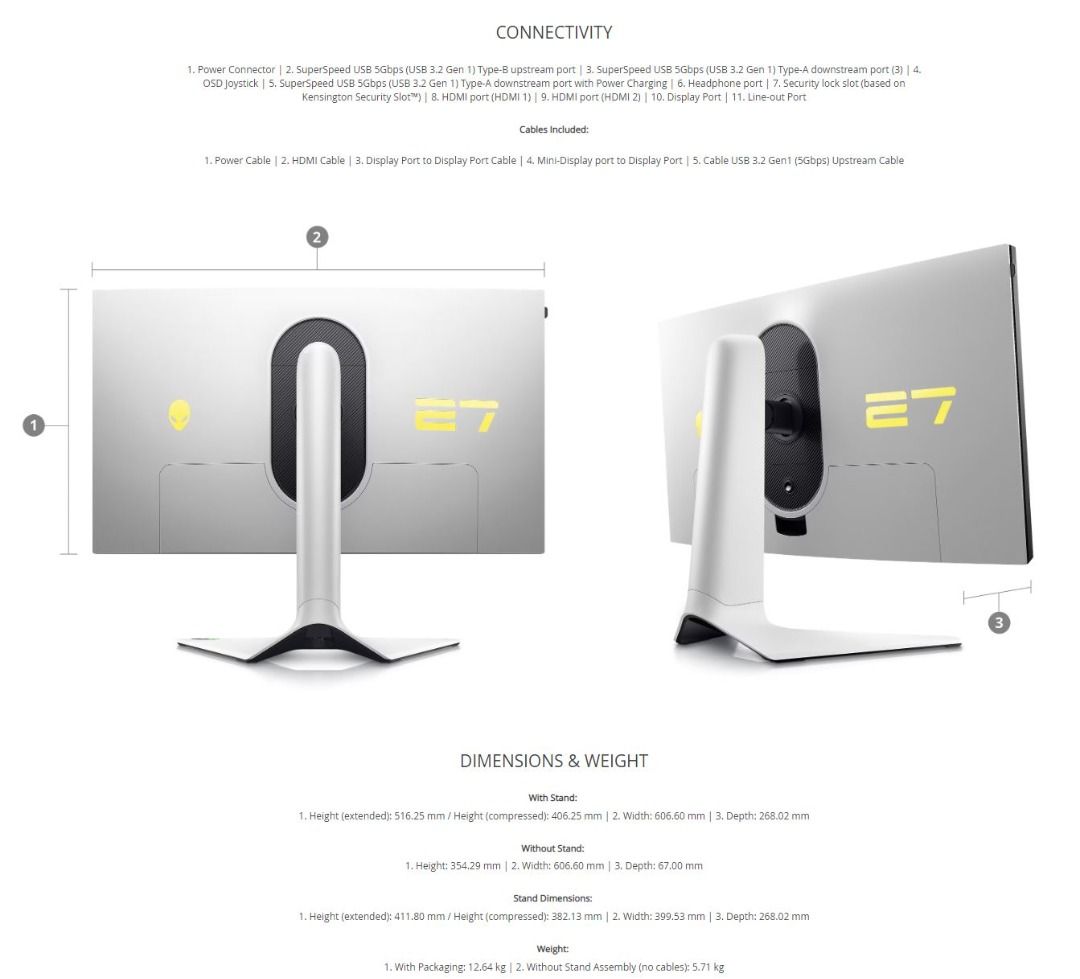 Alienware AW2723DF 280hz IPS Gaming monitor, Computers & Tech, Parts ...