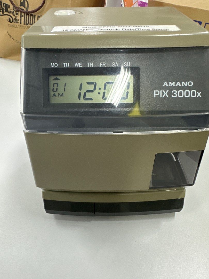 Amano PIX 3000X Time Recorder, Computers & Tech, Office & Business ...
