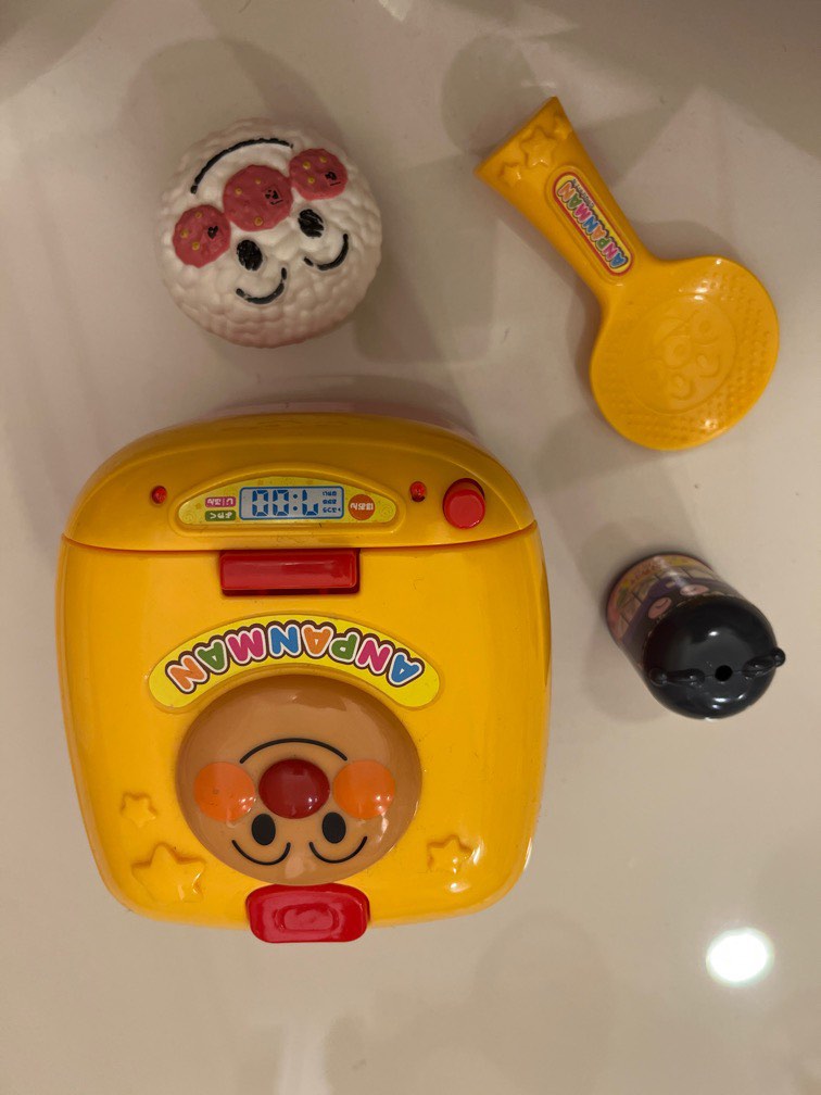Anpanman rice cooker with rice and spatula, Hobbies & Toys, Toys ...