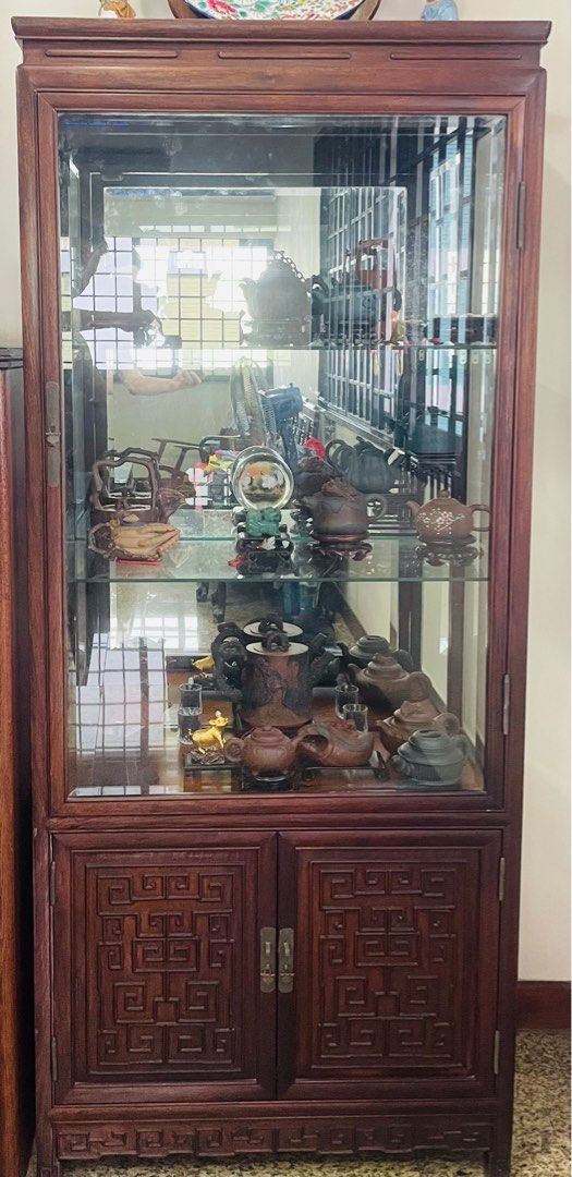 Antique Rosewood Display Cabinet, Furniture & Home Living, Furniture ...