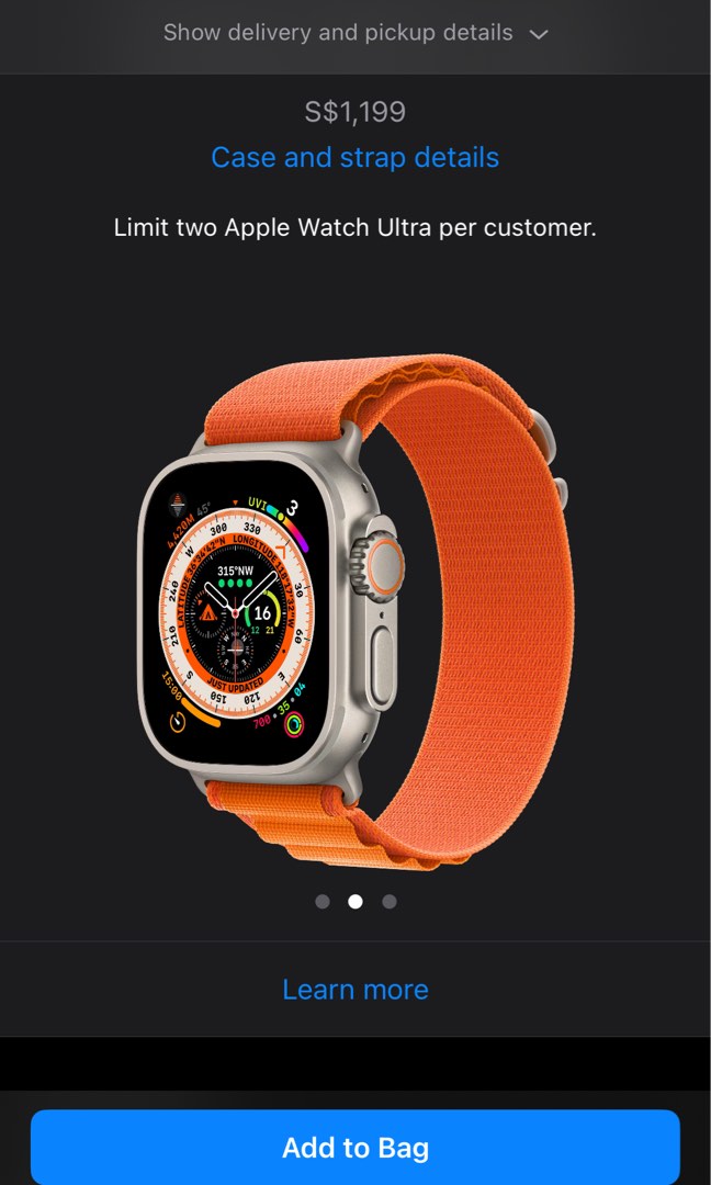 Apple Watch Ultra with Orange Alpine Loop (Size L), Mobile Phones ...