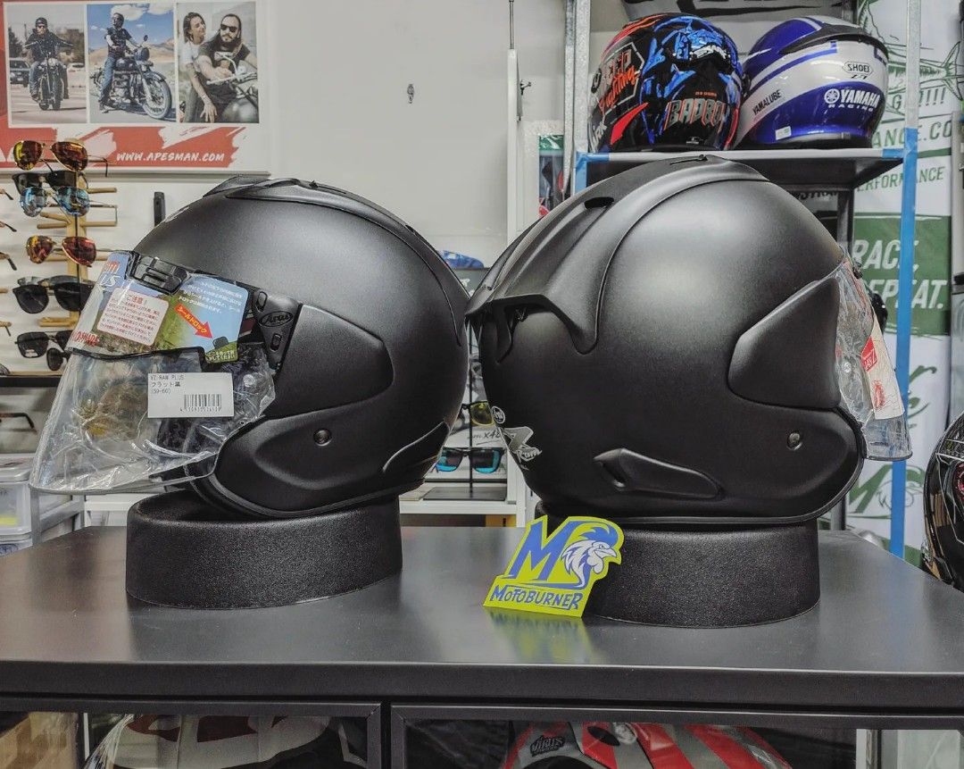 Arai VZ ram plus matte black pro shade, Motorcycles, Motorcycle Apparel on Carousell