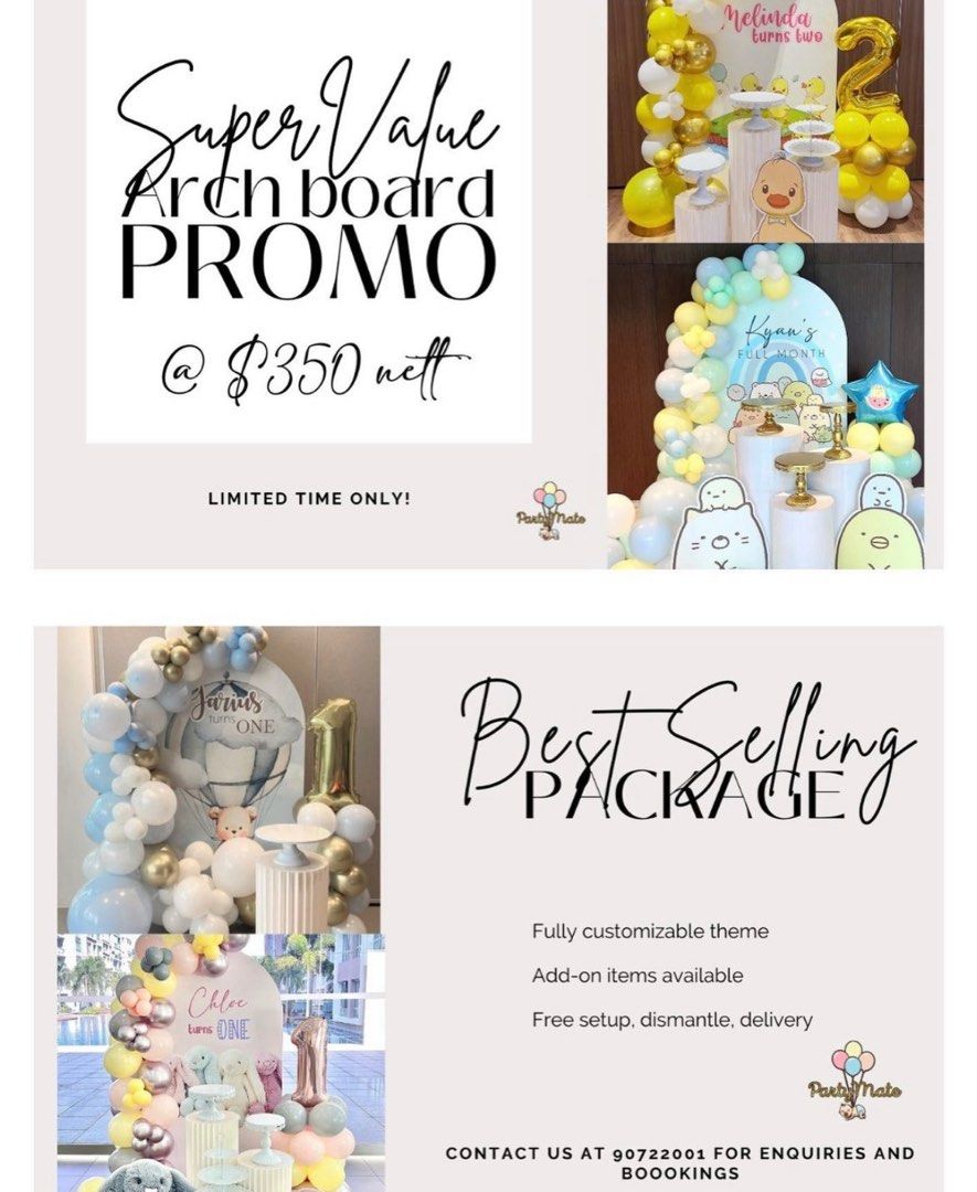 Arch board backdrop balloon arch setup birthday, Lifestyle Services ...