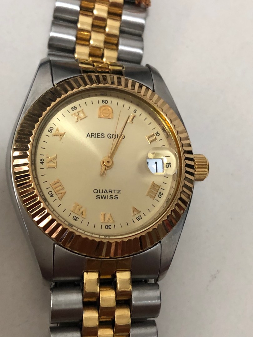 Aris Gold Quart Swiss made, Luxury, Watches on Carousell
