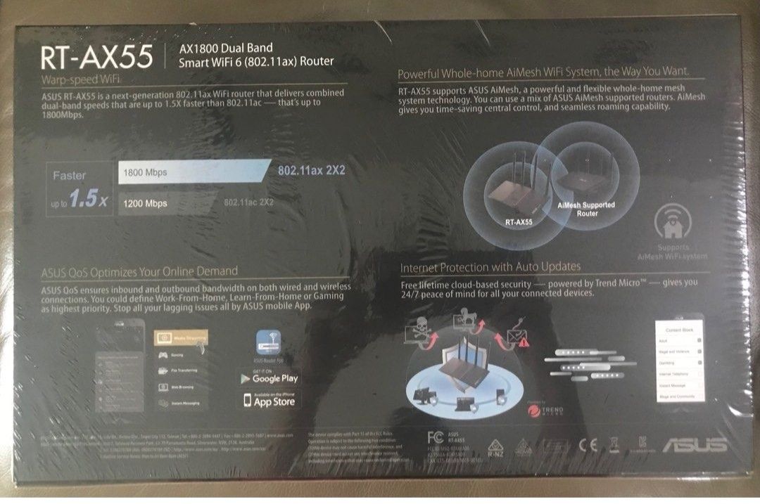 Asus Ax1800 RT-AX55, Computers & Tech, Parts & Accessories, Networking ...