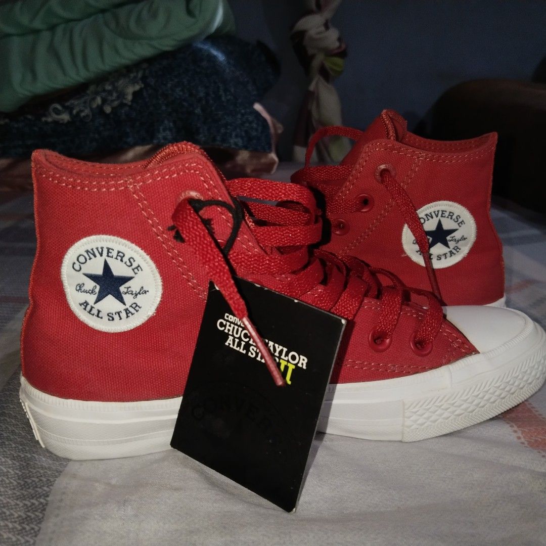AUTHENTIC CONVERSE CHUCK TAYLOR HIGH CUT (RED), Women's Fashion ...