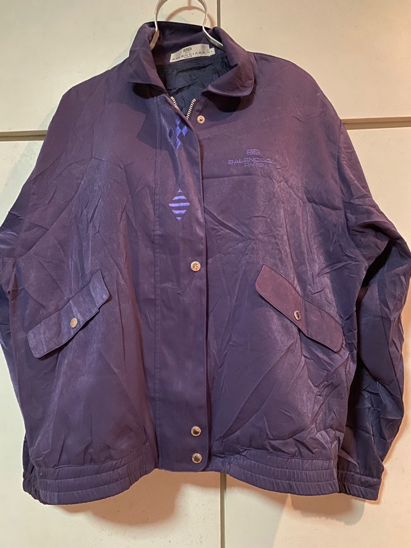 Balenciaga purple nylon jacket, Men's Fashion, Coats, Jackets and ...