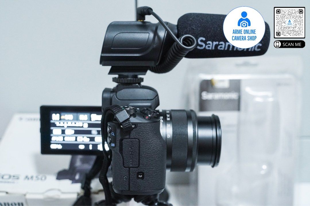 Canon M50 Mirrorless Camera with Saramonic microphone Sandisk Ultra ...