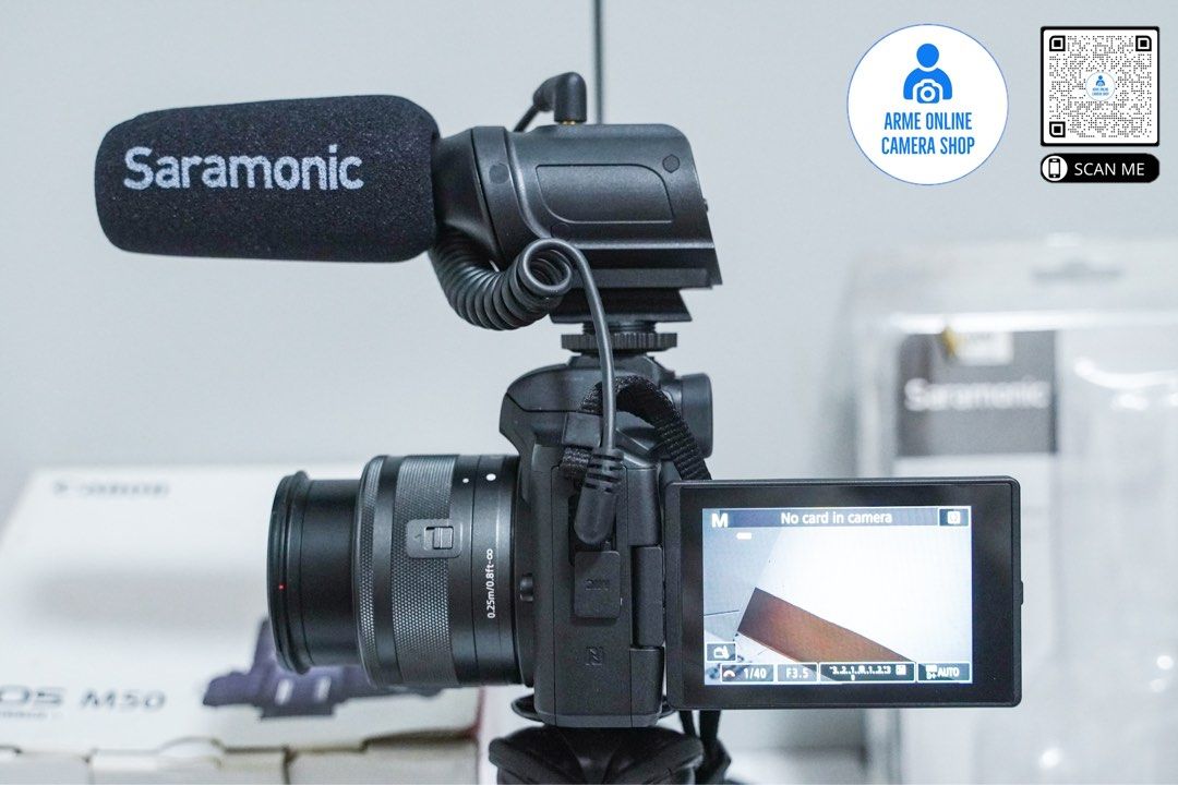 Canon M50 Mirrorless Camera with Saramonic microphone Sandisk Ultra ...