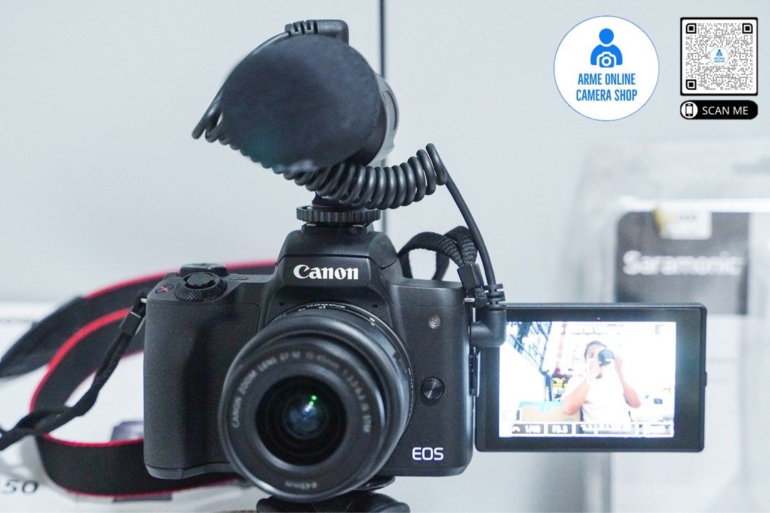 Canon M50 Mirrorless Camera with Saramonic microphone Sandisk Ultra ...