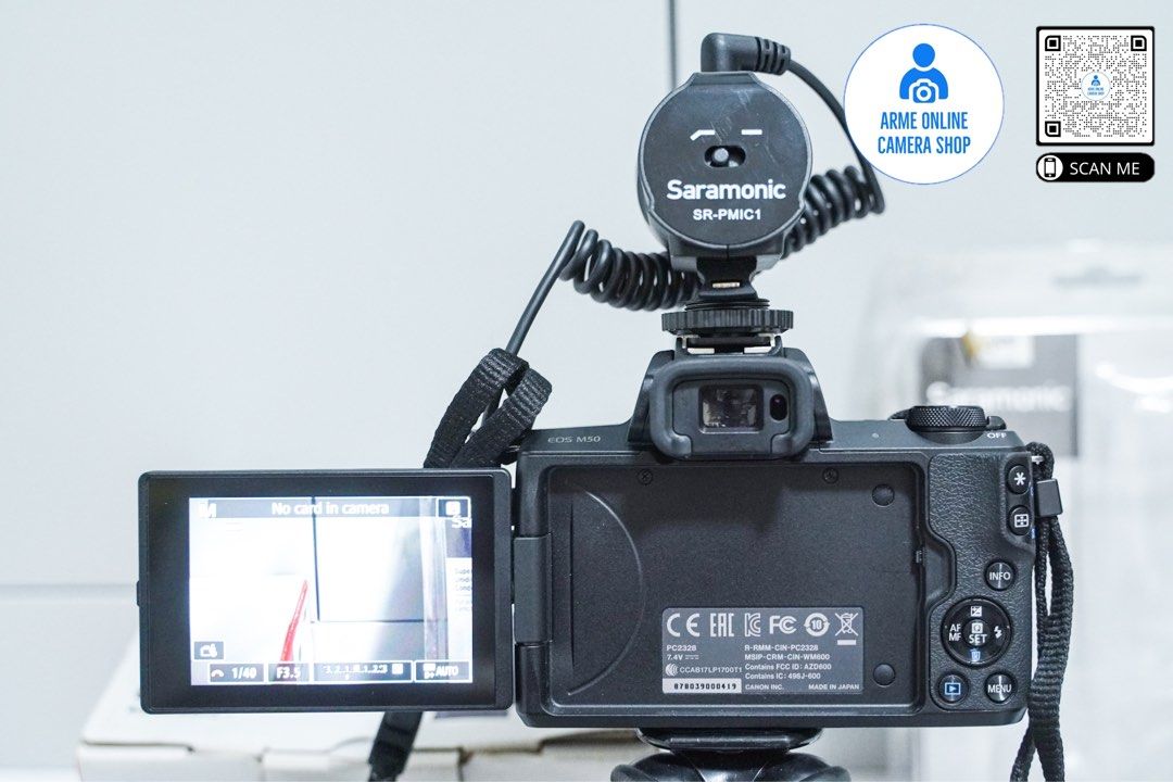 Canon M50 Mirrorless Camera with Saramonic microphone Sandisk Ultra ...