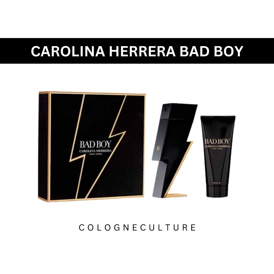 Carolina Herrera Bad Boy EDT Gift Set, Beauty & Personal Care ...