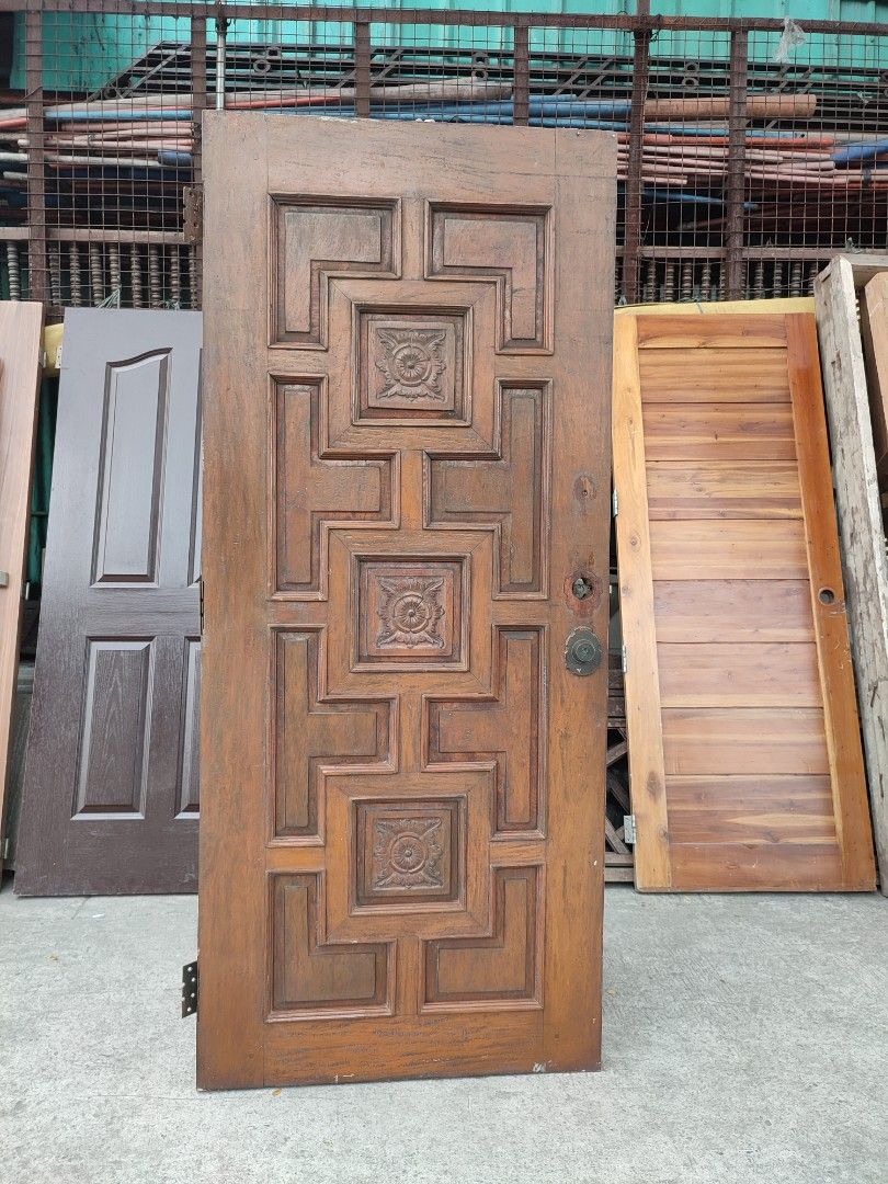 Carved Interior Solid Narra Door, Furniture & Home Living, Furniture ...