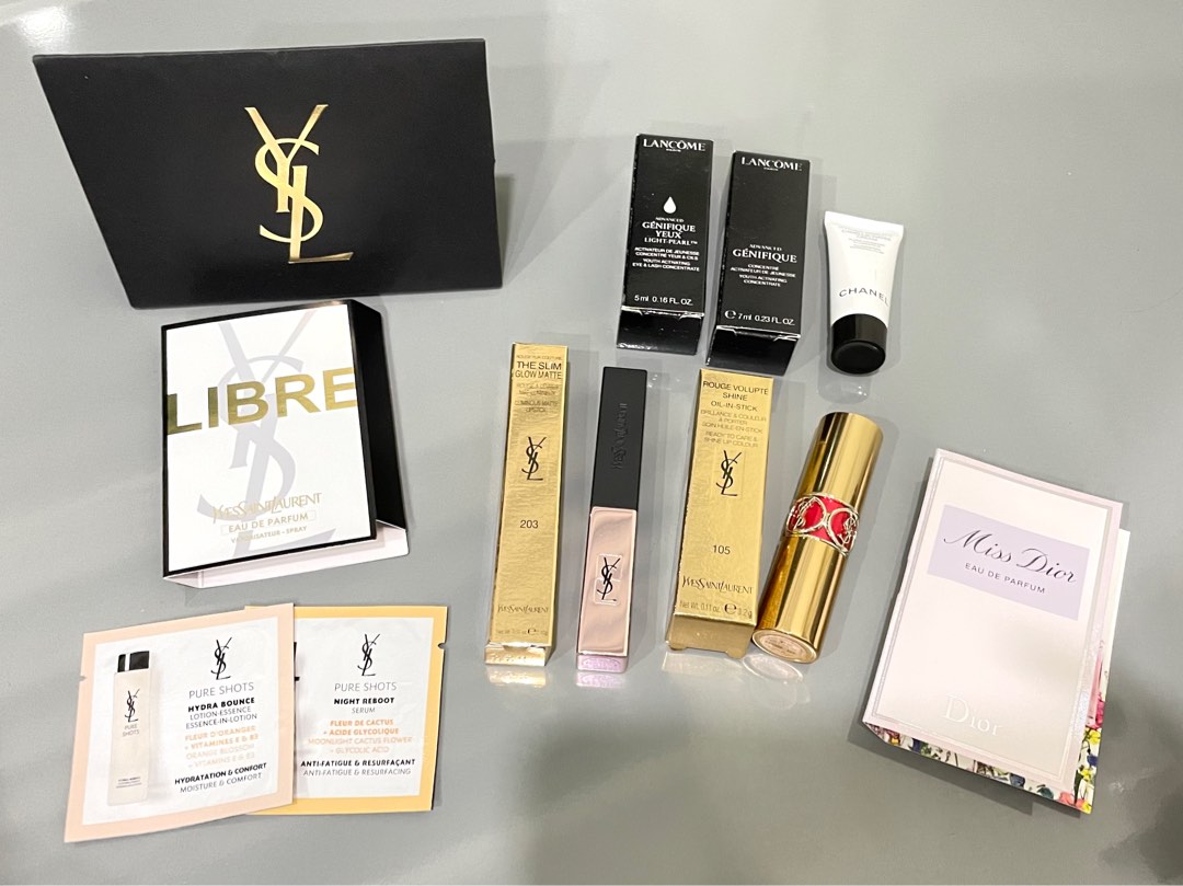 Chanel Lancome dior ysl samples lipstick edp vial, Beauty & Personal ...