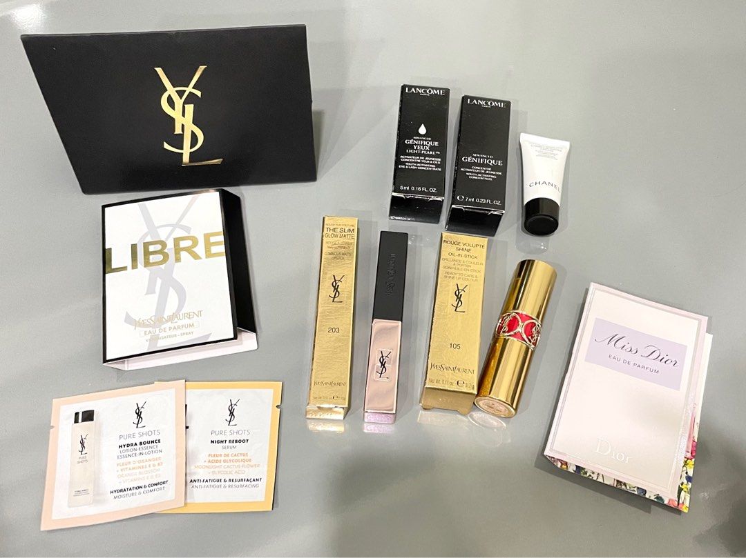 Chanel Lancome dior ysl samples lipstick edp vial, Beauty & Personal ...