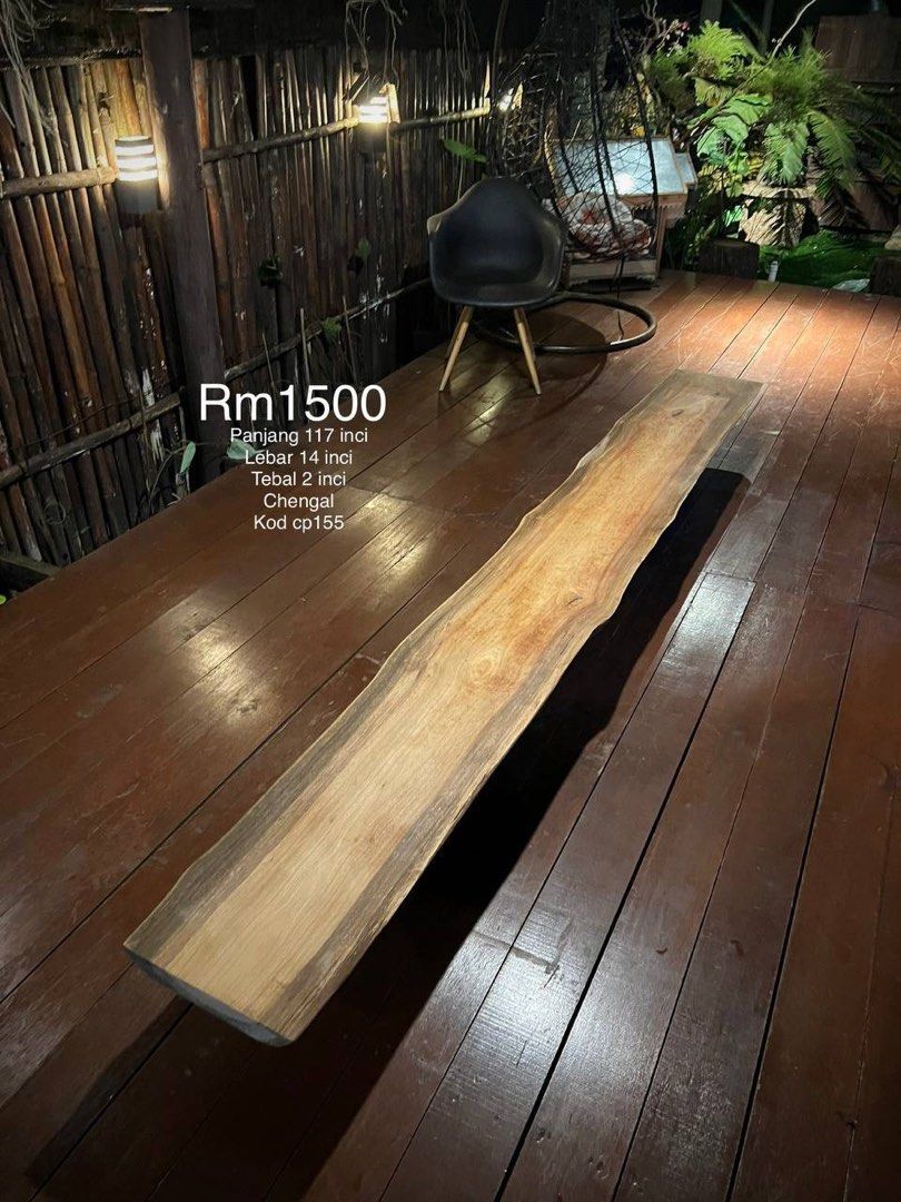 Chengal Bench, Furniture & Home Living, Furniture, Chairs on Carousell