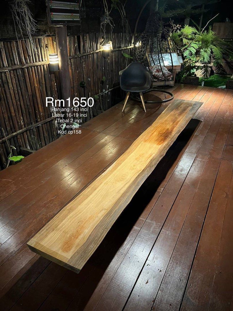Chengal Bench, Furniture & Home Living, Furniture, Chairs on Carousell