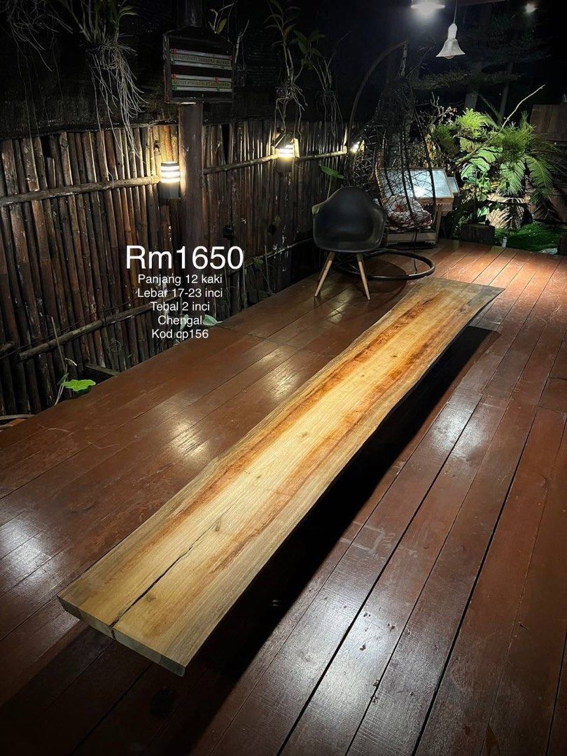 Chengal Bench, Furniture & Home Living, Furniture, Chairs on Carousell