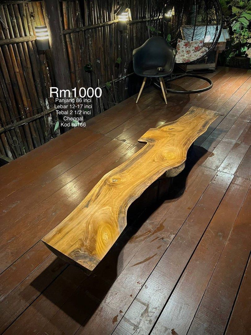 Chengal Bench, Furniture & Home Living, Furniture, Chairs on Carousell