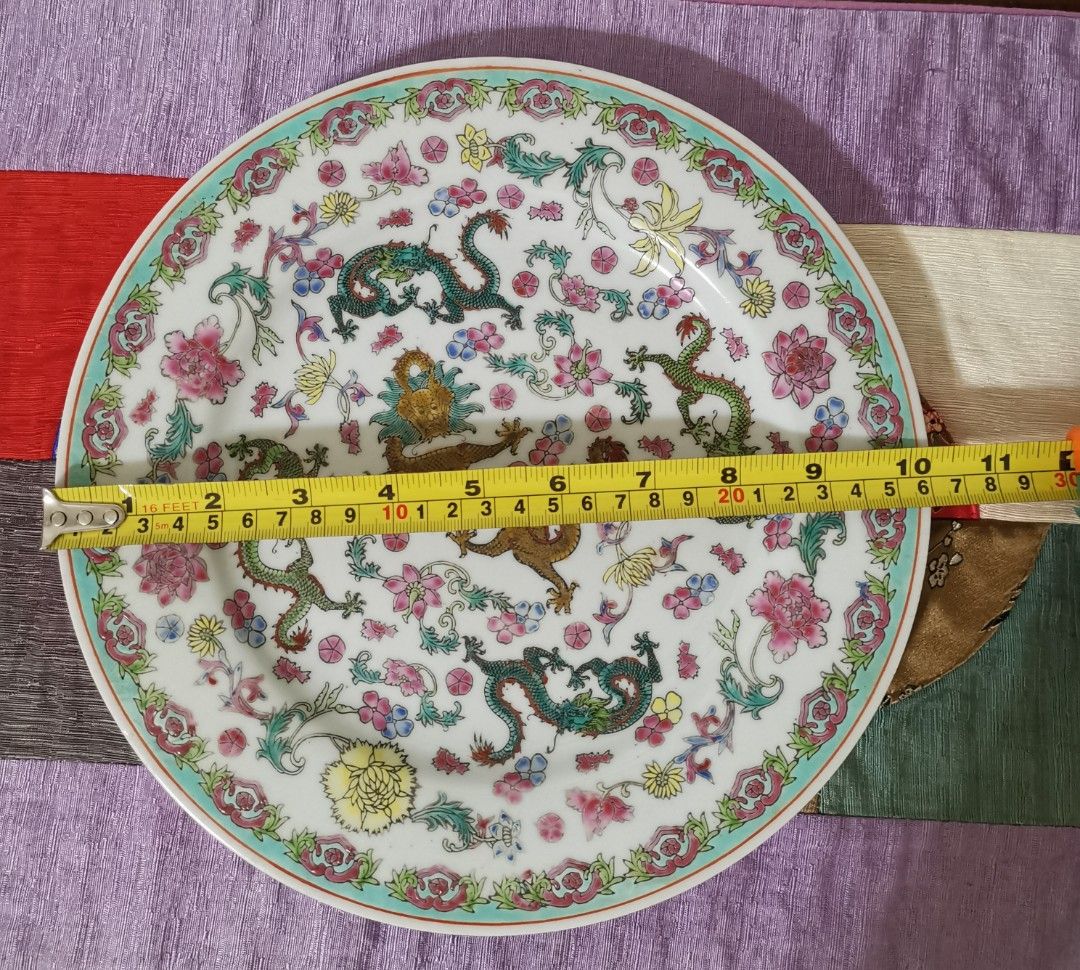 Chinese dragon design plate, Hobbies & Toys, Collectibles & Memorabilia ...