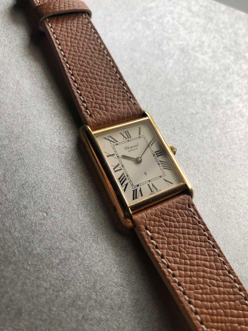 Chopard Tank 18k Solid Gold, Men's Fashion, Watches & Accessories ...