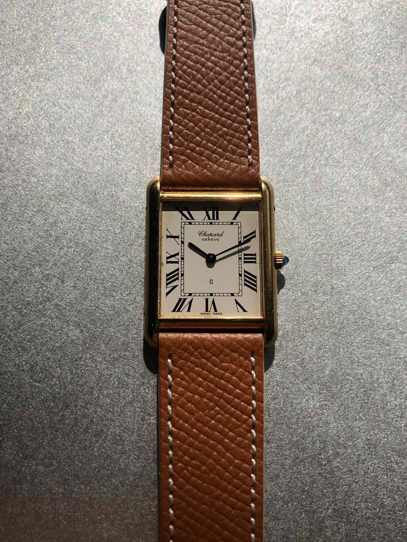 Chopard Tank 18k Solid Gold, Men's Fashion, Watches & Accessories ...