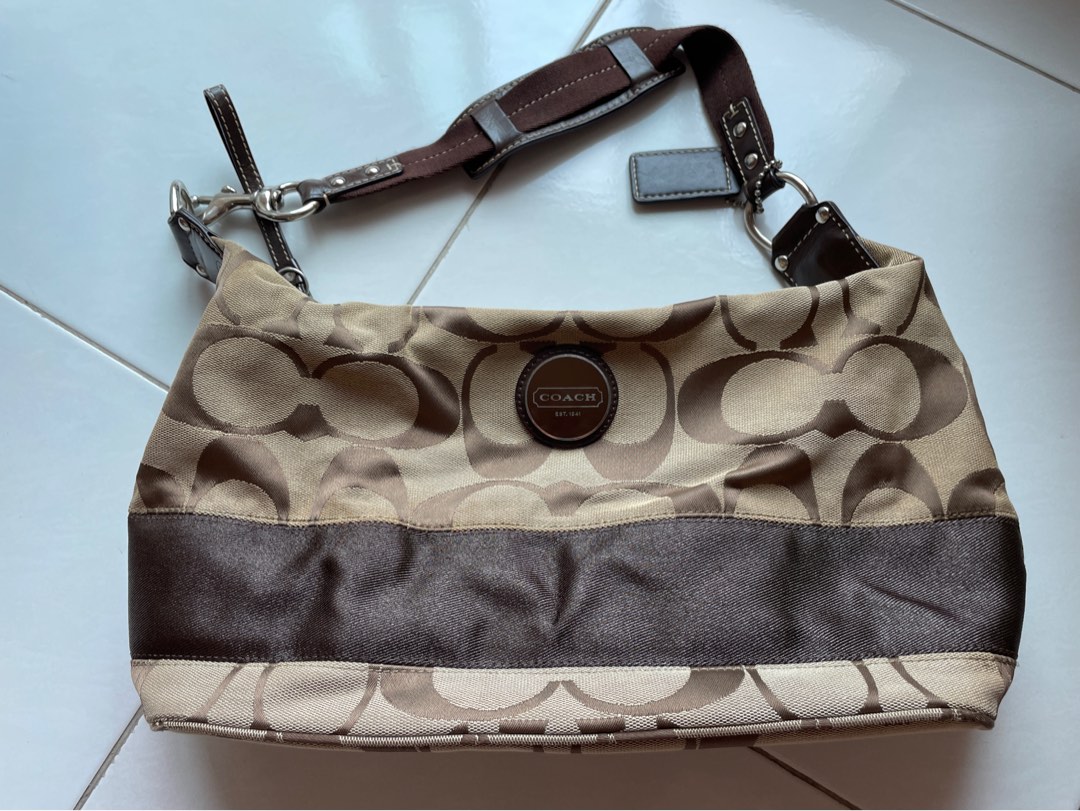 Coach monogram shoulder bag, Women's Fashion, Bags & Wallets, Shoulder ...