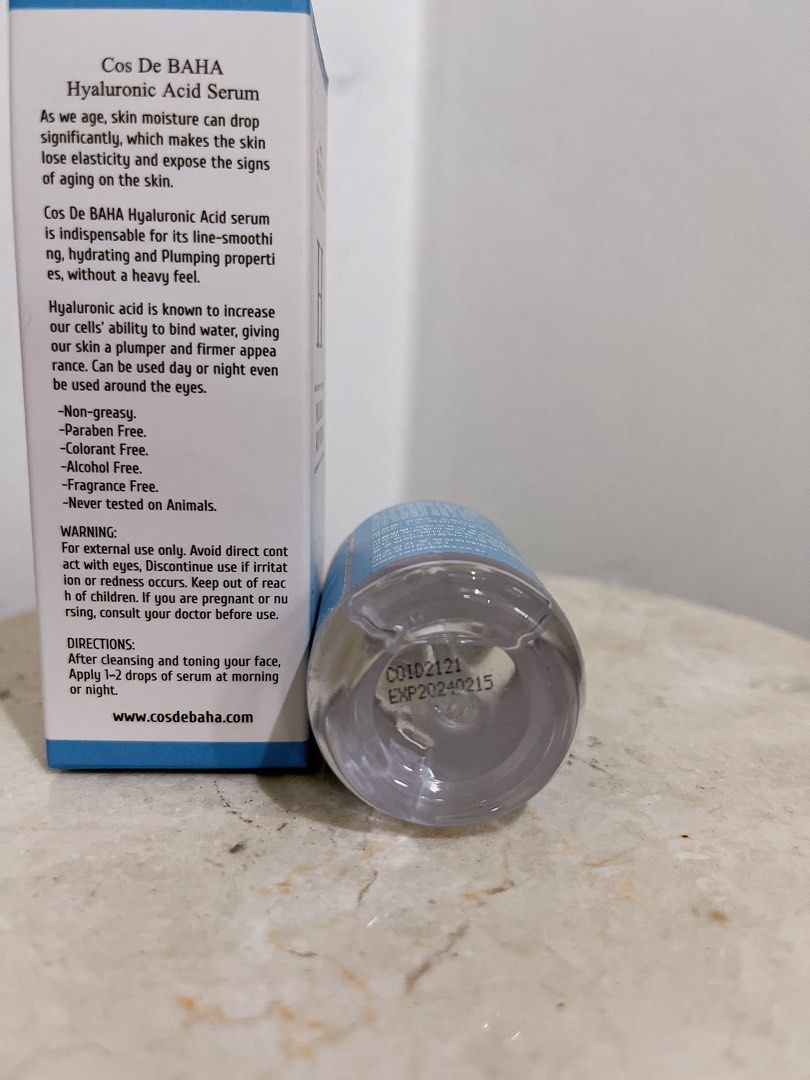 Cos De Baha Hyaluronic Acid Serum 30ml, Beauty & Personal Care, Face ...